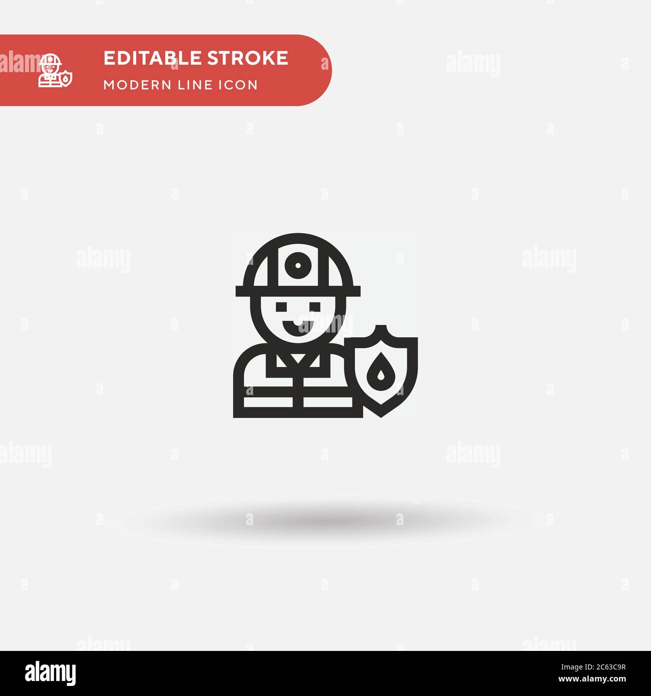 Fireman Simple vector icon. Illustration symbol design template for web ...