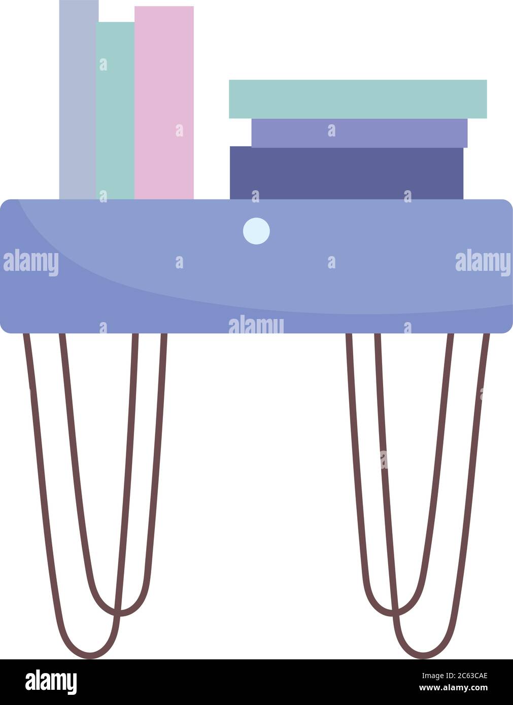 stack of books on table isolated design icon white background vector ...