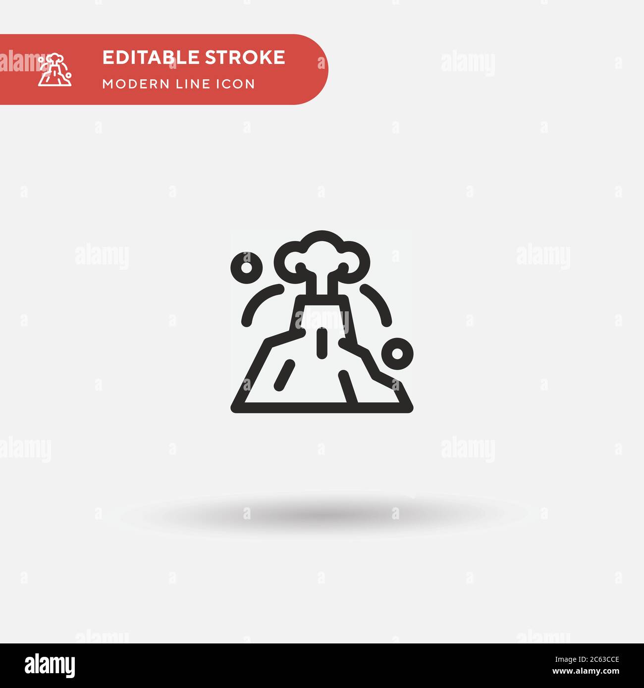 Volcano Simple vector icon. Illustration symbol design template for web ...