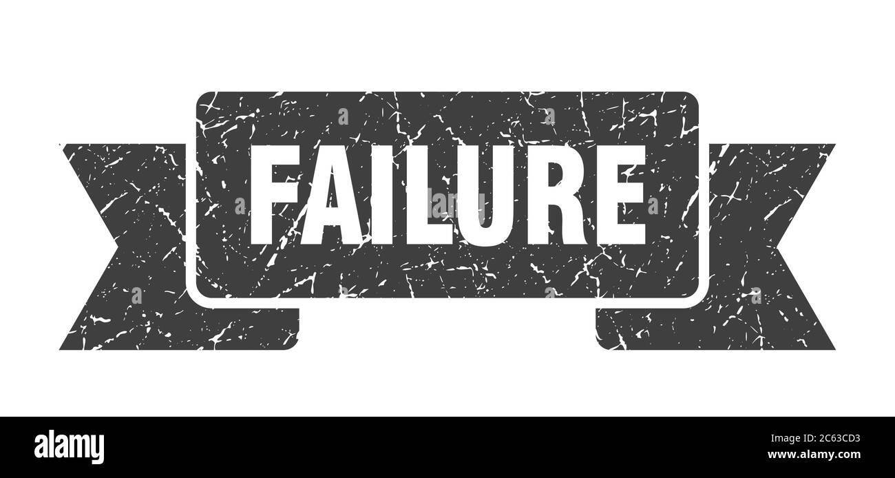 failure ribbon. failure grunge band sign. failure banner Stock Vector ...