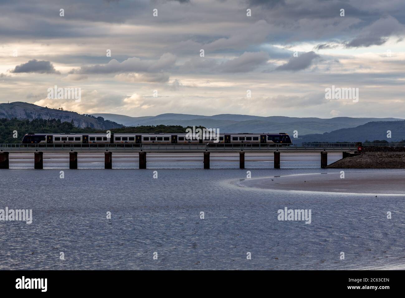 Arnside Viaduct, Arnside, Cumbria, 6th July 2020, With English trains ...