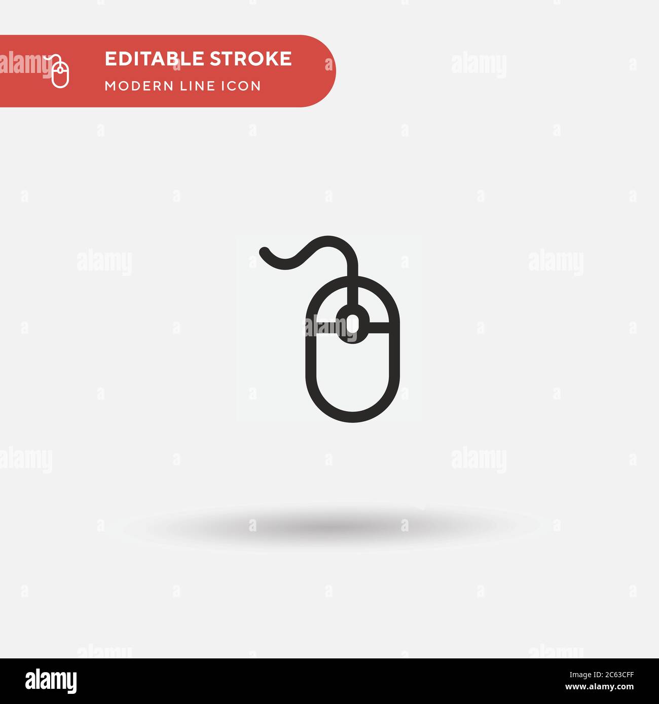 Mouse Simple vector icon. Illustration symbol design template for web ...