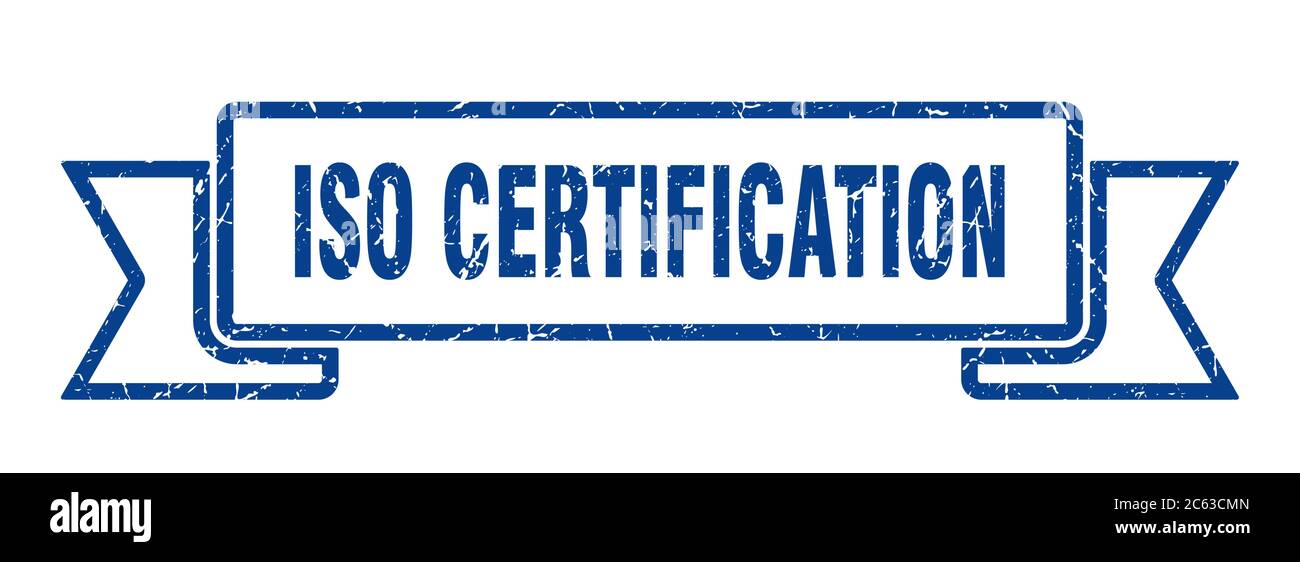 iso certification ribbon. iso certification grunge band sign. iso ...