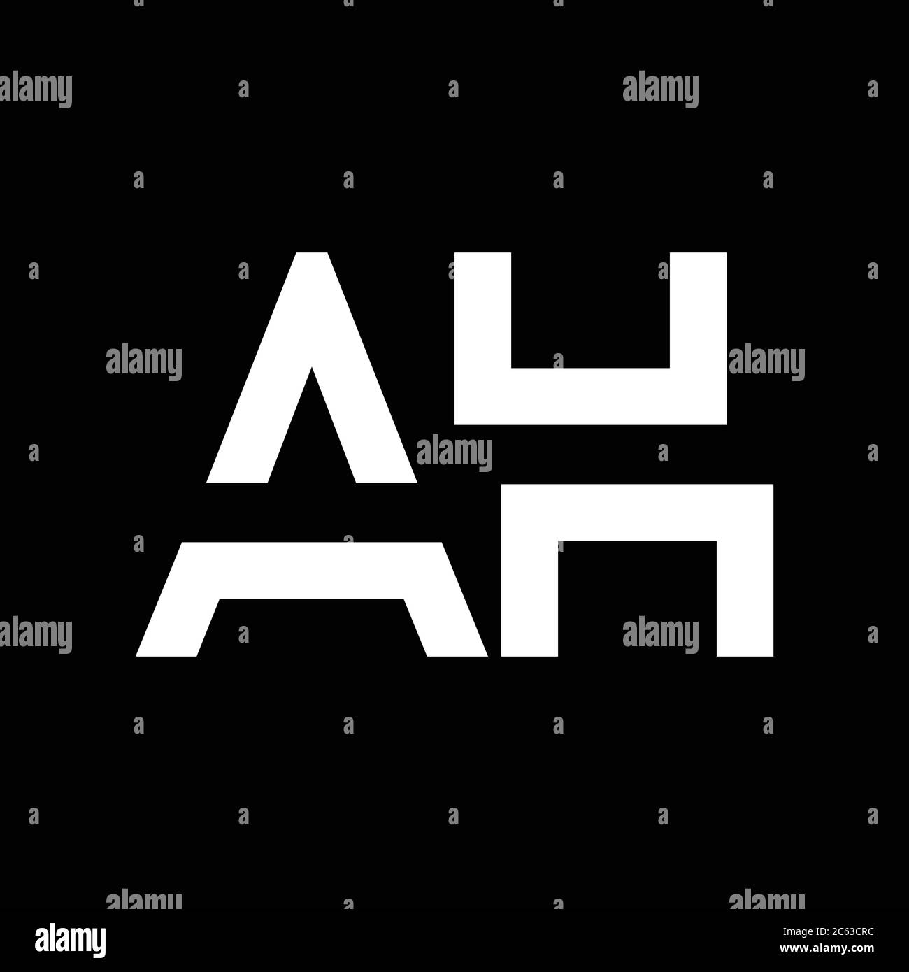 AH Logo Design Business Typography Vector Template. Creative Linked ...