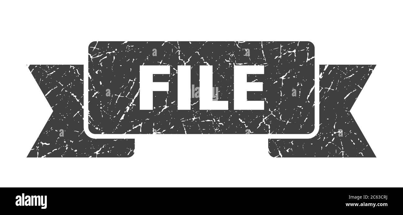 file ribbon. file grunge band sign. file banner Stock Vector Image ...