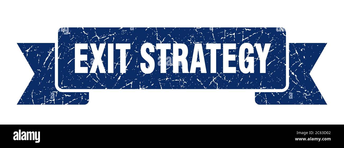 exit strategy ribbon. exit strategy grunge band sign. exit strategy ...