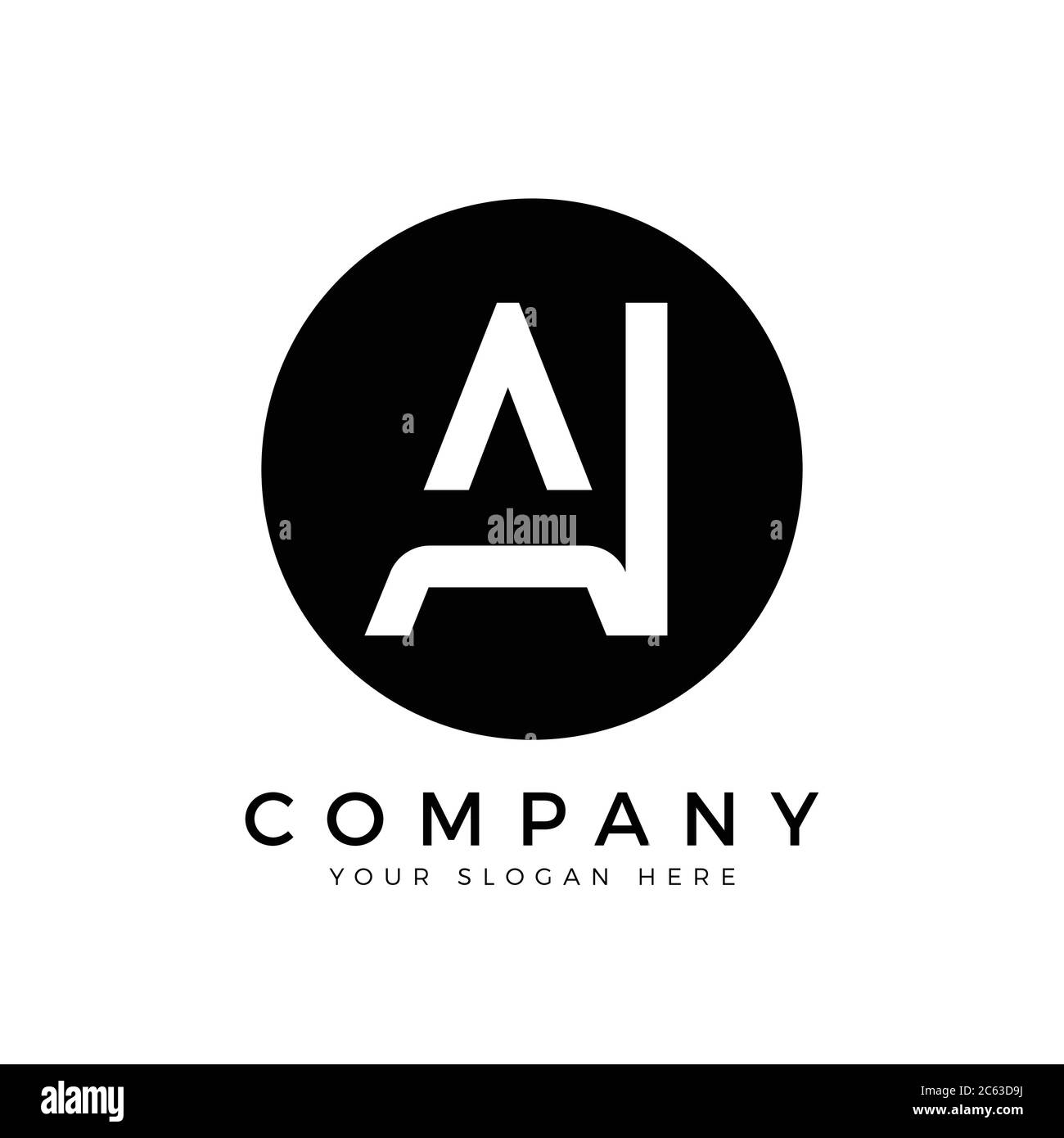 AI Logo Design Business Typography Vector Template. Creative Linked ...