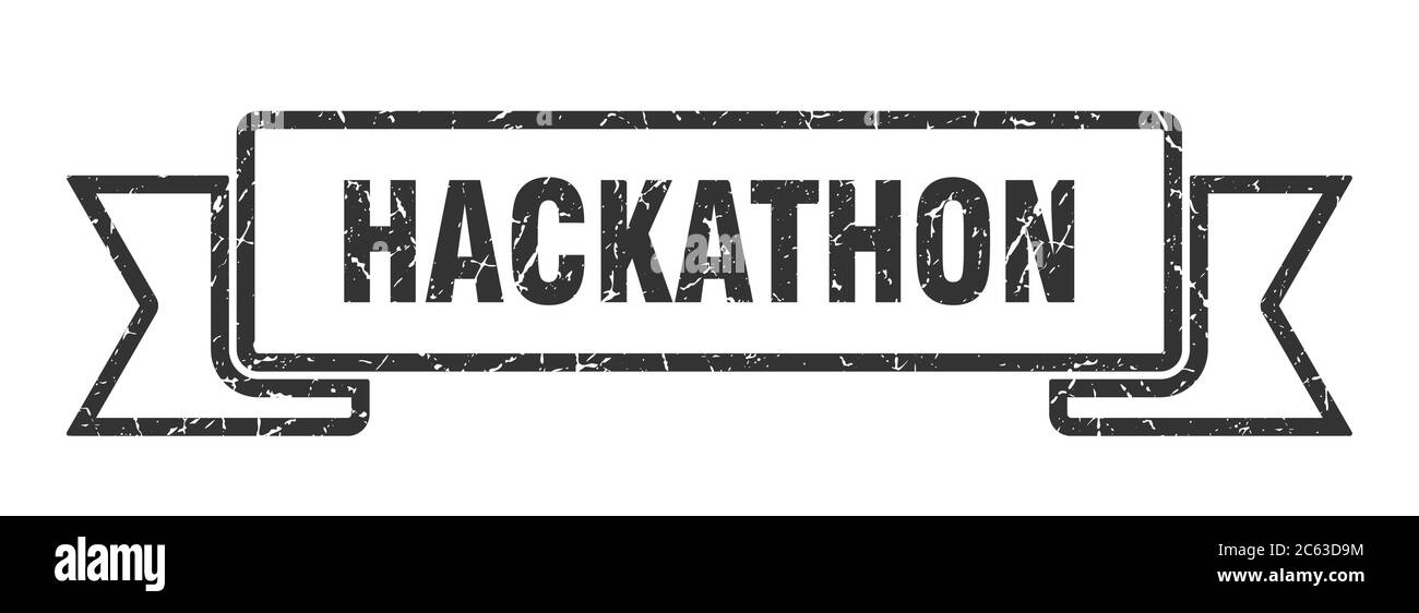 hackathon ribbon. hackathon grunge band sign. hackathon banner Stock ...