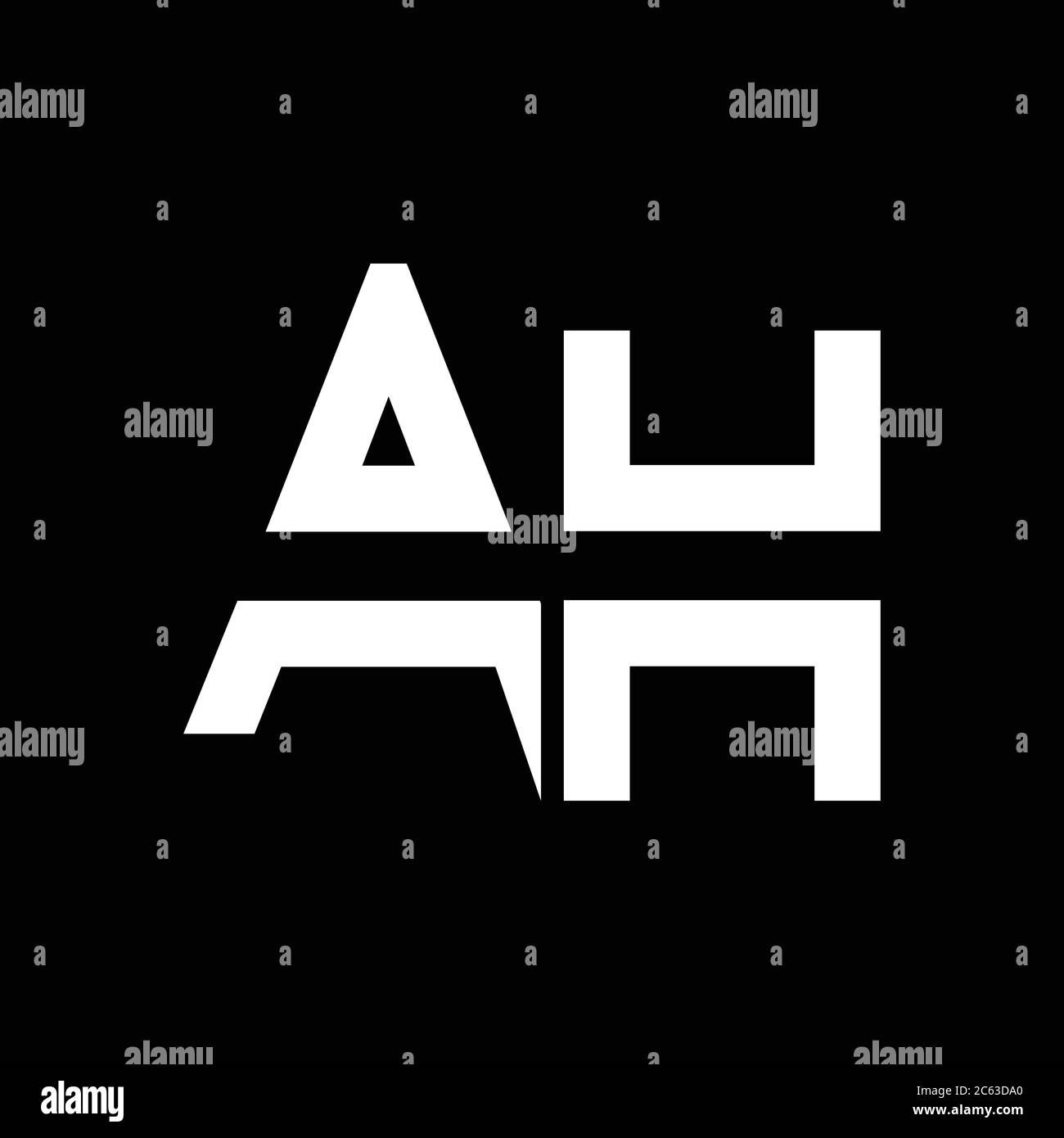 AH Logo Design Business Typography Vector Template. Creative Linked ...