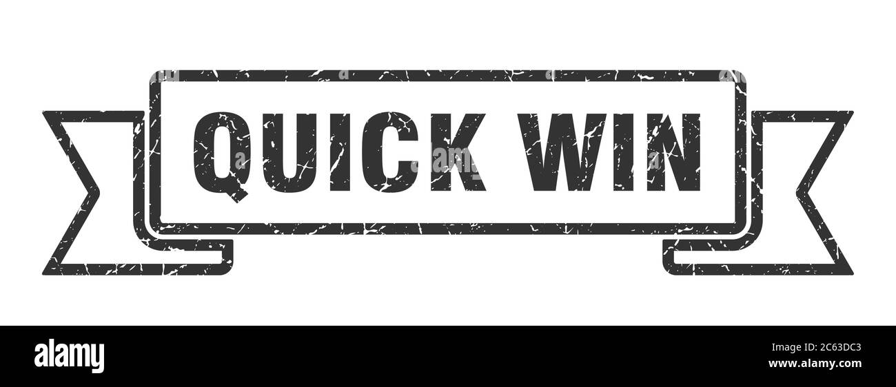 quick win ribbon. quick win grunge band sign. quick win banner Stock ...