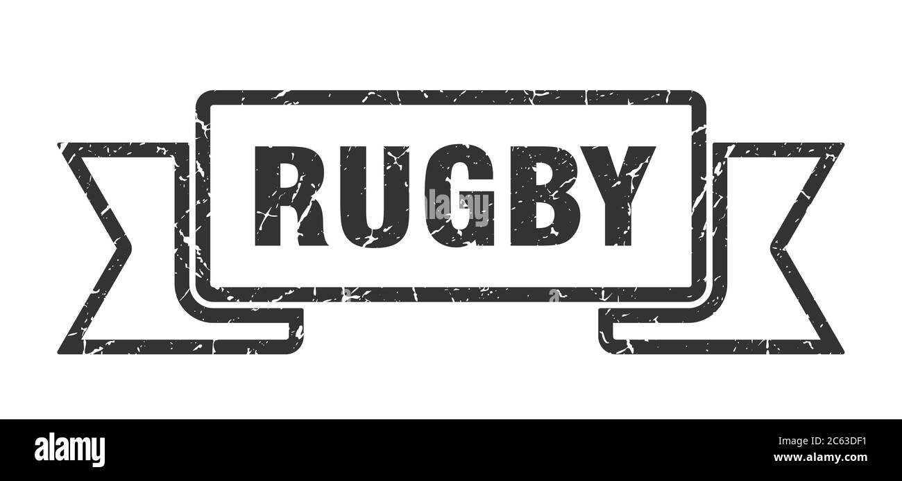 rugby ribbon. rugby grunge band sign. rugby banner Stock Vector Image ...