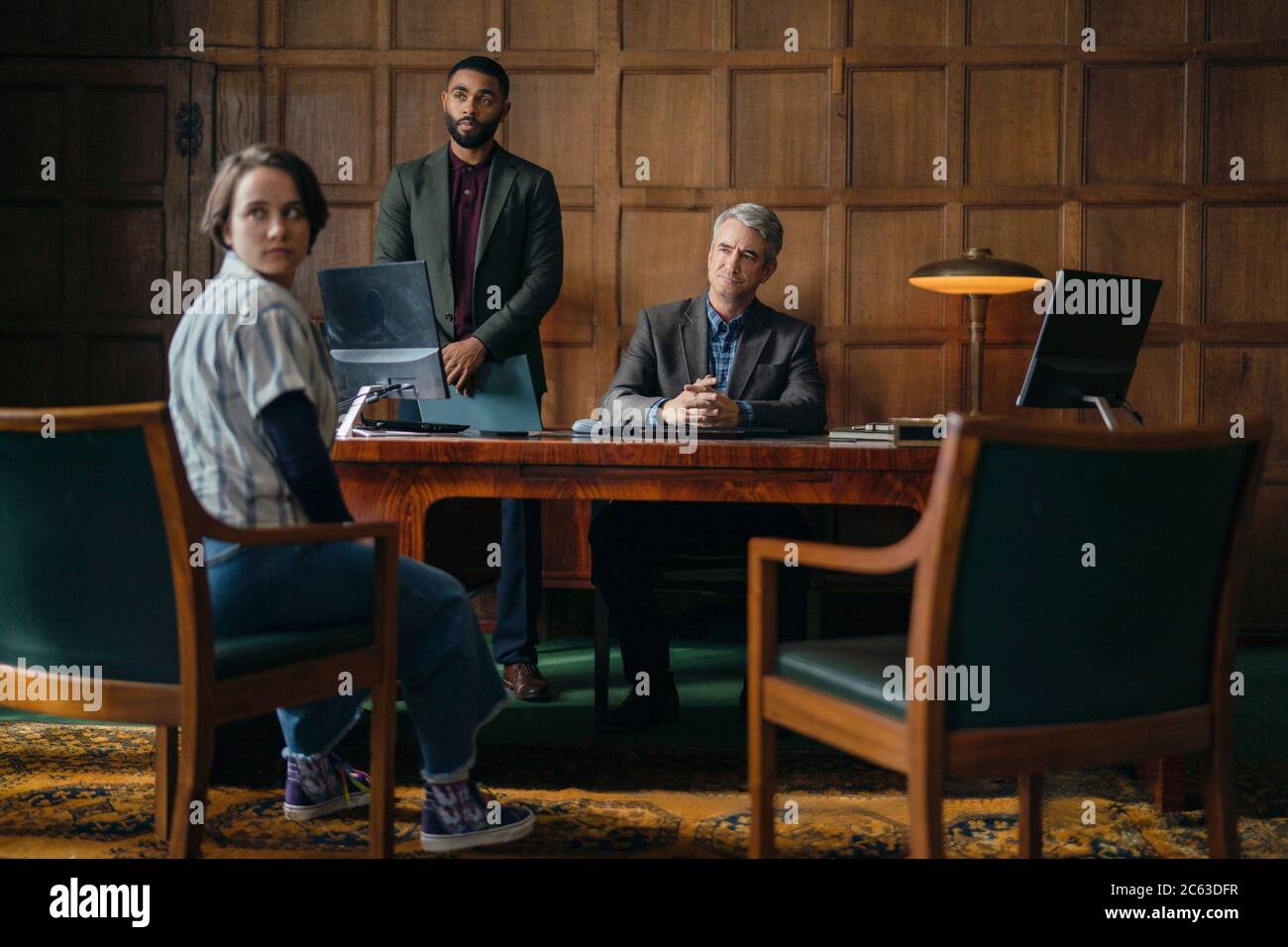 HANNA, from left: Gianna Kiehl, Anthony Welsh, Dermot Mulroney, (Season ...