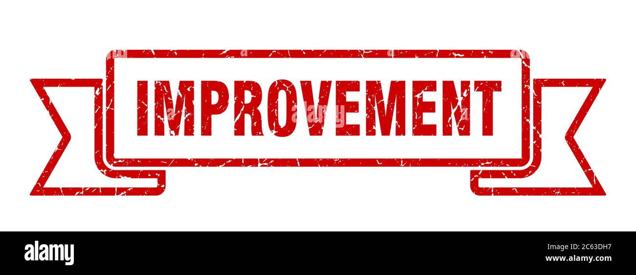 improvement ribbon. improvement grunge band sign. improvement banner ...