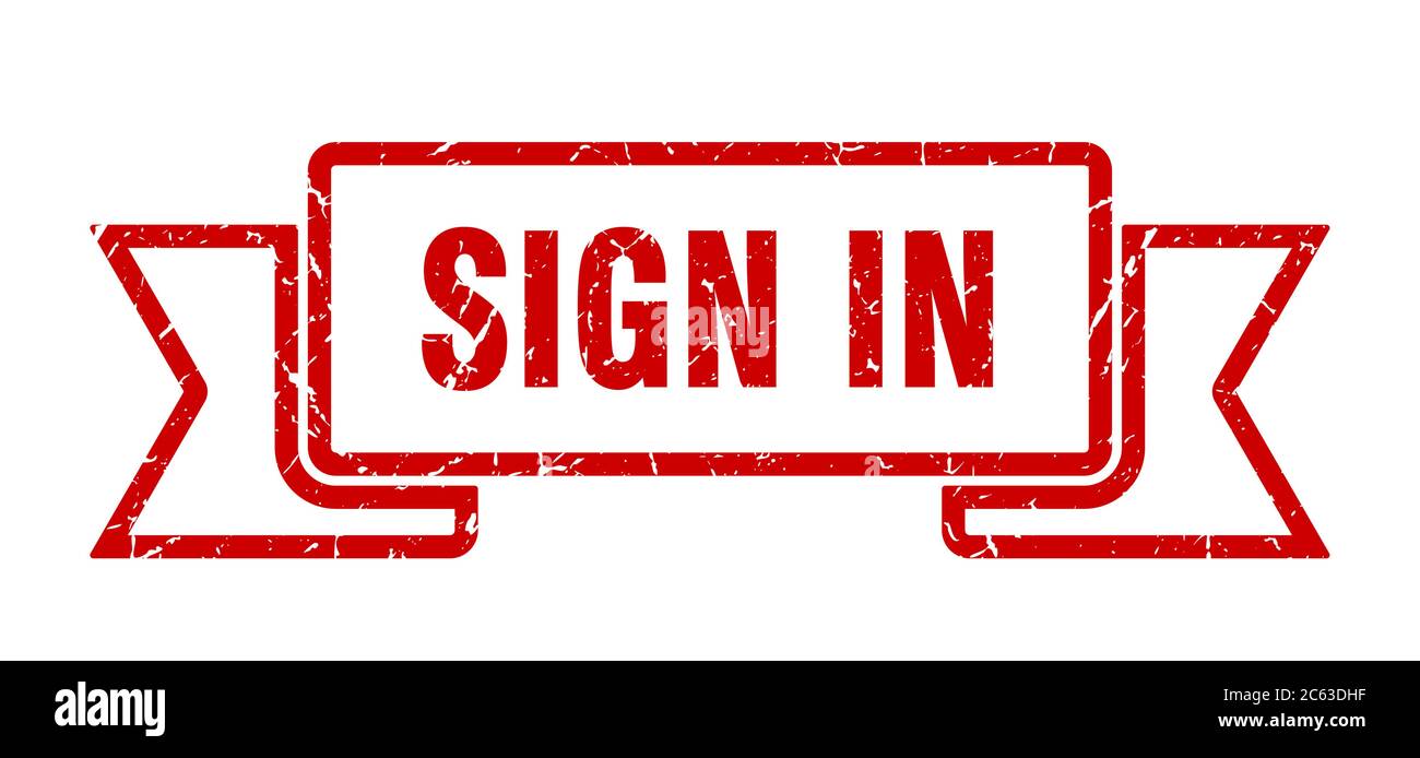 sign in ribbon. sign in grunge band sign. sign in banner Stock Vector ...