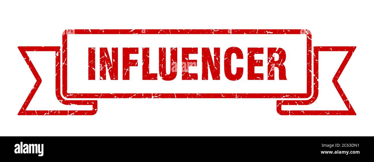 influencer ribbon. influencer grunge band sign. influencer banner Stock ...