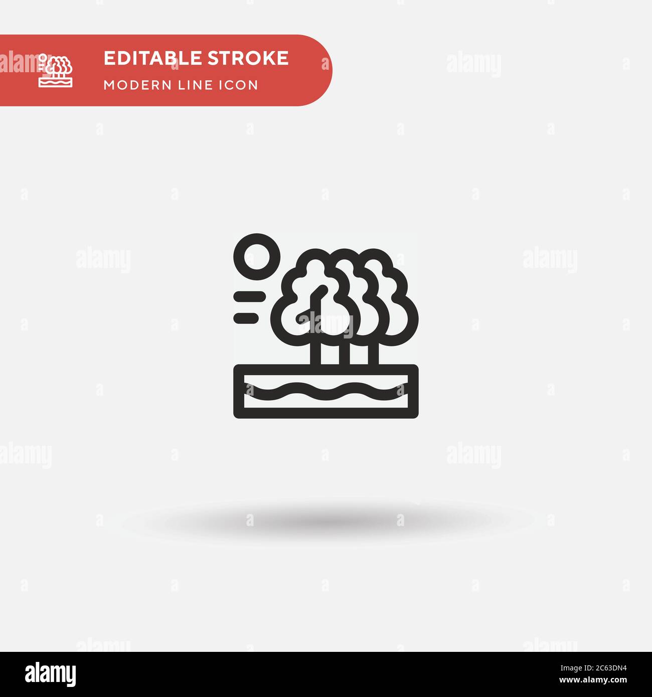 Forest Simple vector icon. Illustration symbol design template for web ...