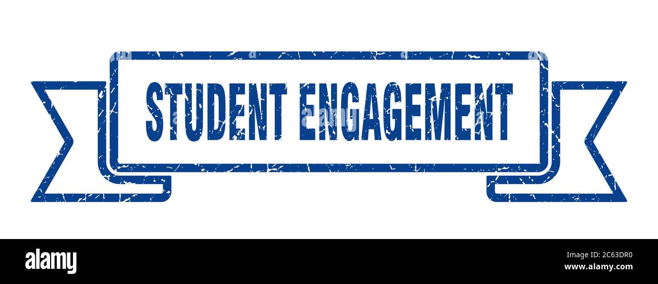 student engagement ribbon. student engagement grunge band sign. student ...