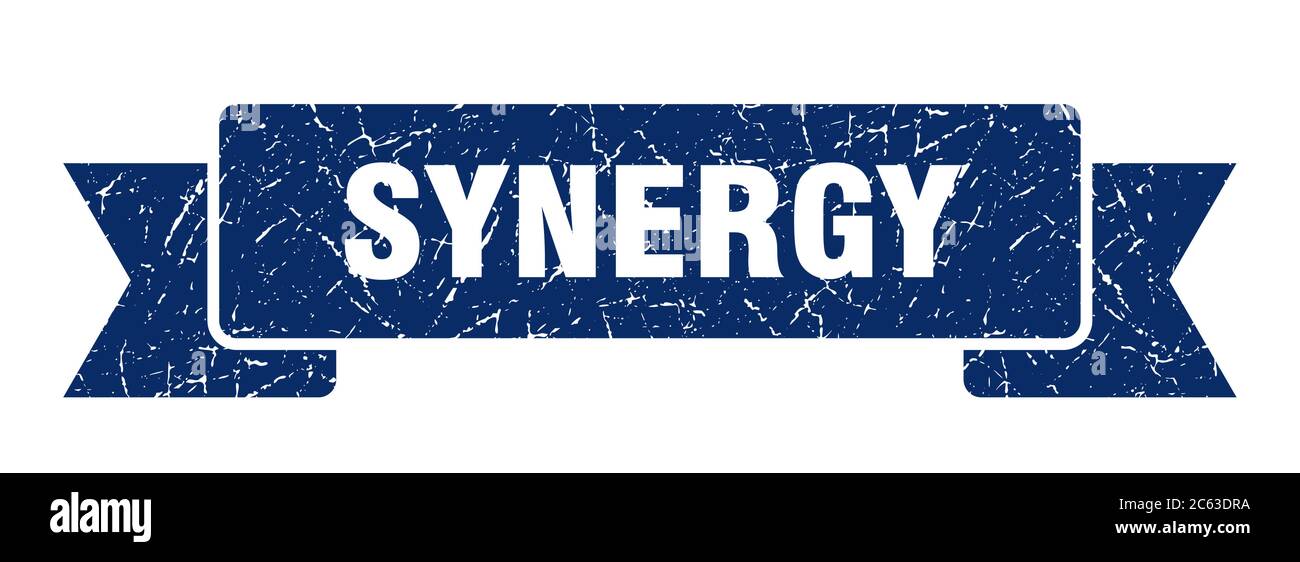 synergy ribbon. synergy grunge band sign. synergy banner Stock Vector ...