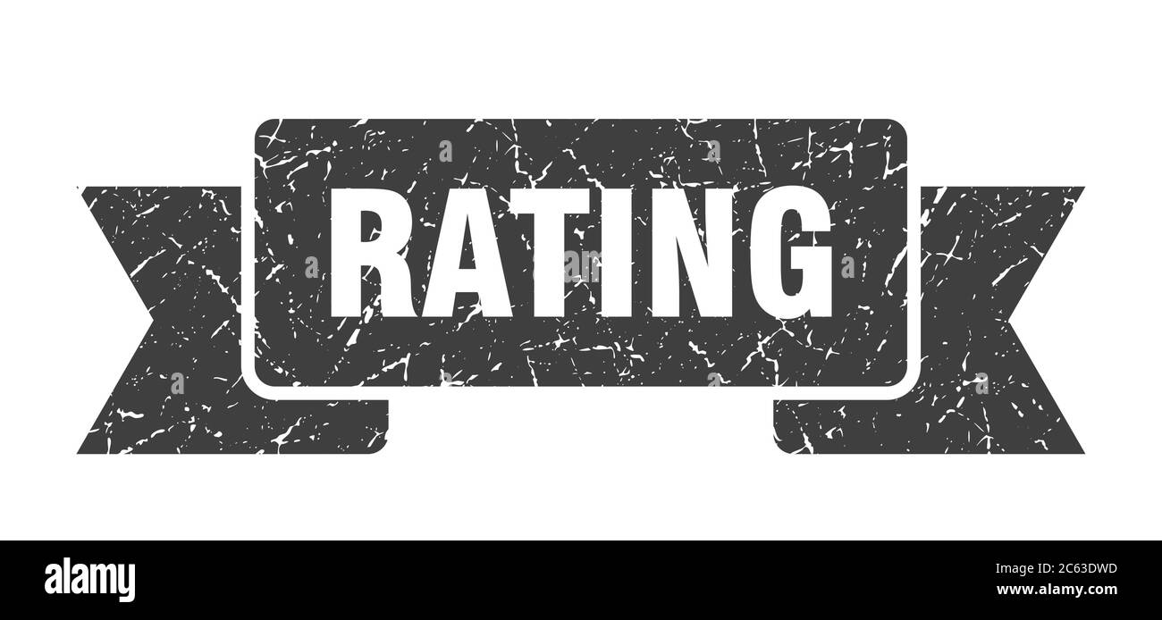 rating ribbon. rating grunge band sign. rating banner Stock Vector ...