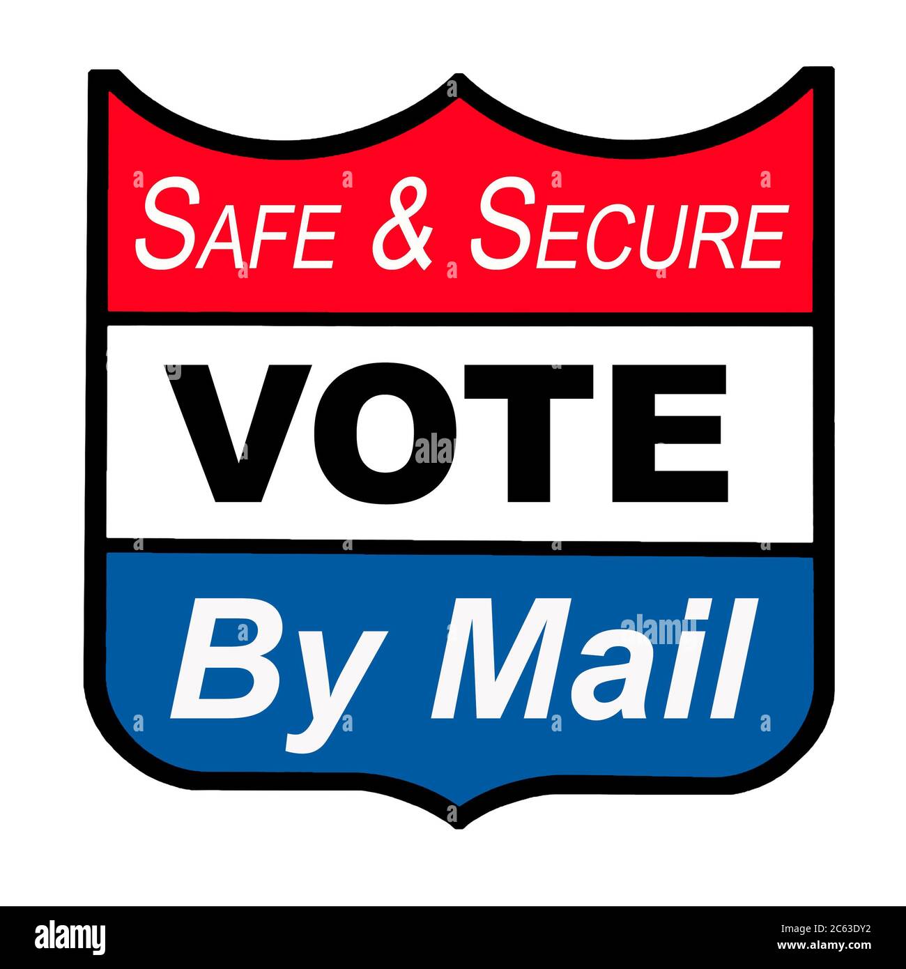 Emblem promotes voting by mail citing the reality that it is a safe and ...