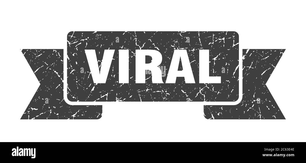viral ribbon. viral grunge band sign. viral banner Stock Vector Image ...