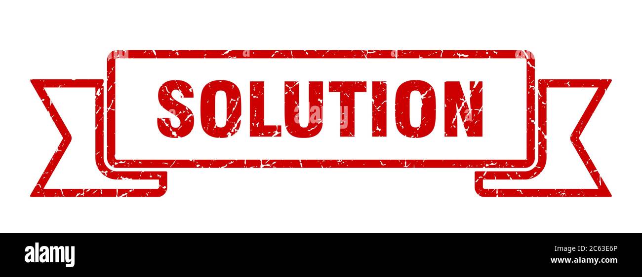 solution ribbon. solution grunge band sign. solution banner Stock ...