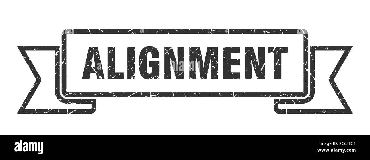 alignment ribbon. alignment grunge band sign. alignment banner Stock ...