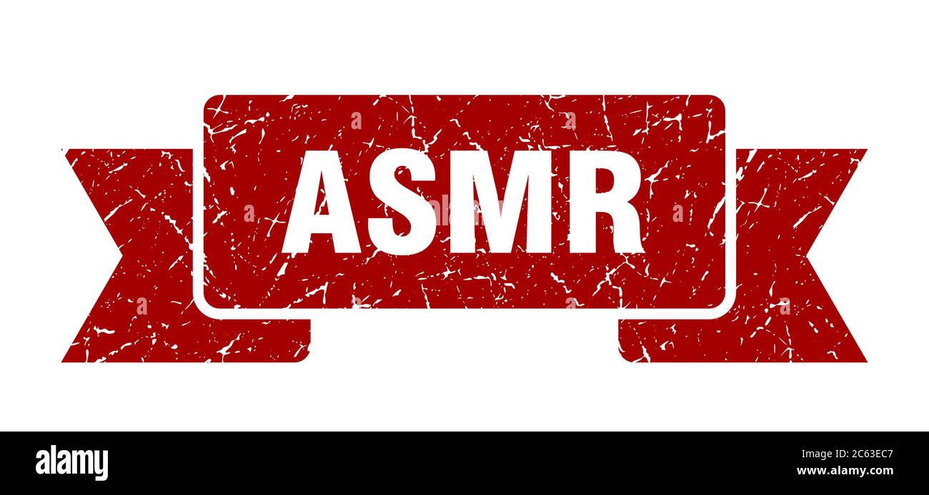 asmr ribbon. asmr grunge band sign. asmr banner Stock Vector Image ...