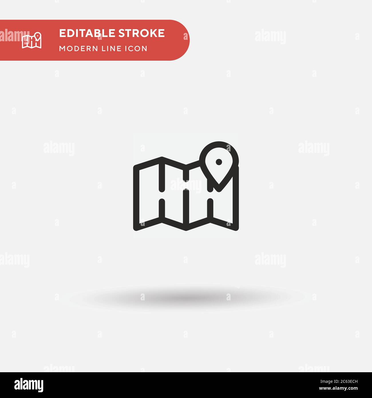 Map Simple vector icon. Illustration symbol design template for web ...