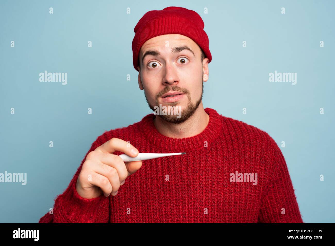 Weather thermometer boy hi-res stock photography and images - Alamy