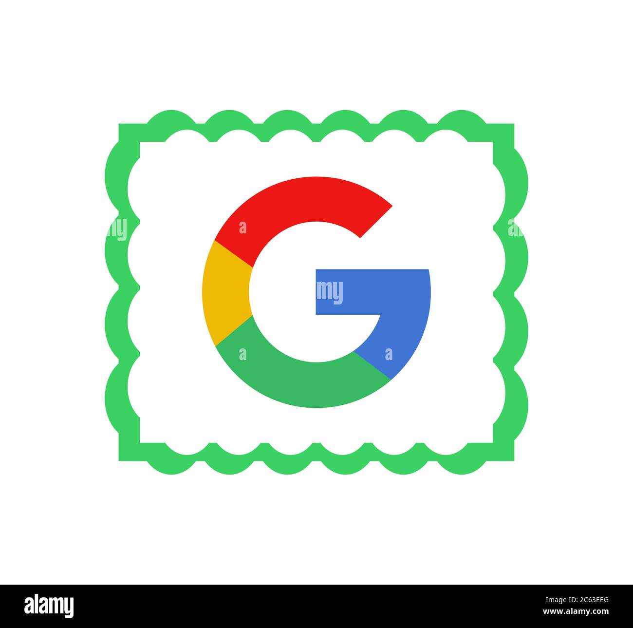Google logo. Google it is the largest Internet search engine, owned of ...