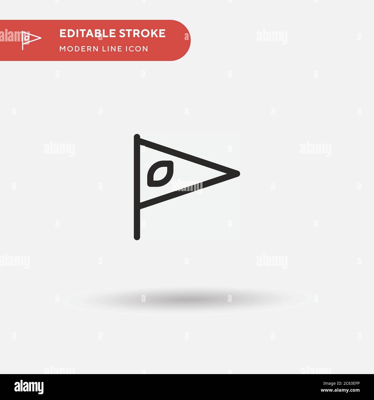 Flag Simple vector icon. Illustration symbol design template for web ...