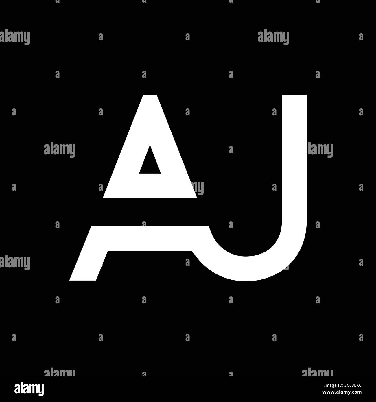 AJ Logo Design Business Typography Vector Template. Creative Linked ...