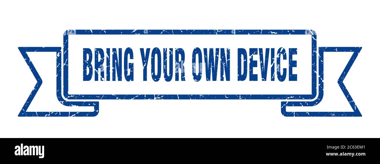 bring your own device ribbon. bring your own device grunge band sign ...