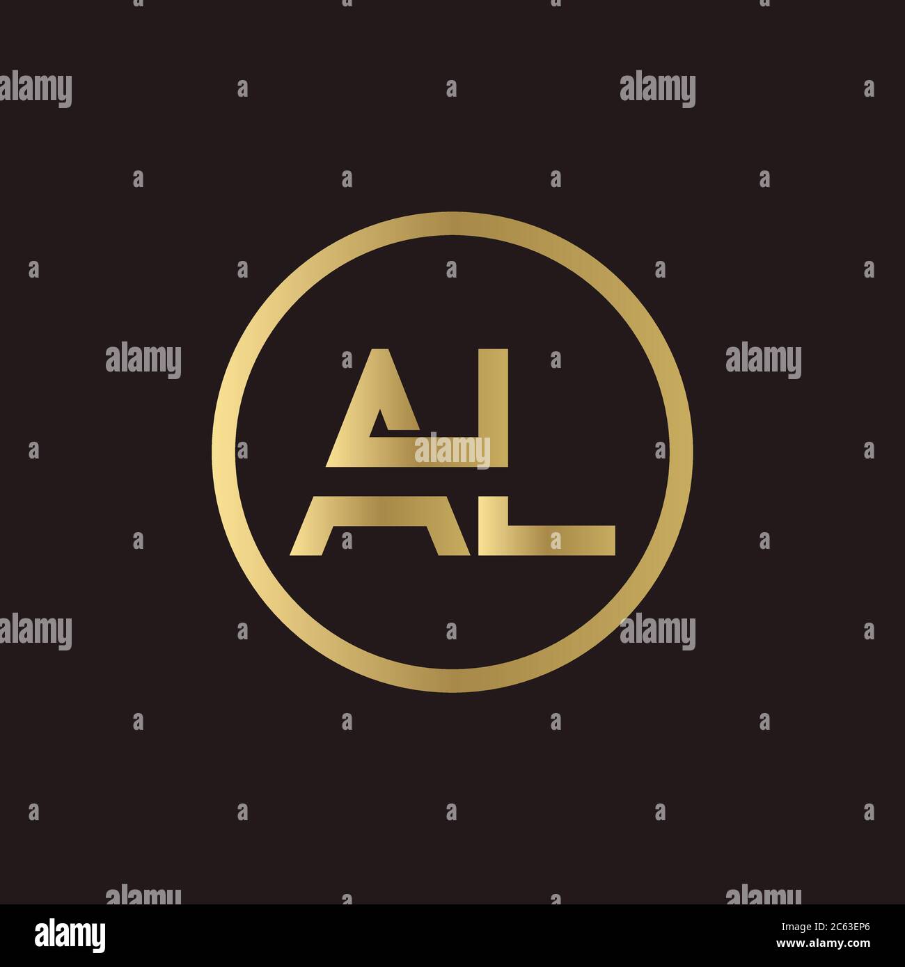 AL Logo Design Business Typography Vector Template. Creative Linked ...