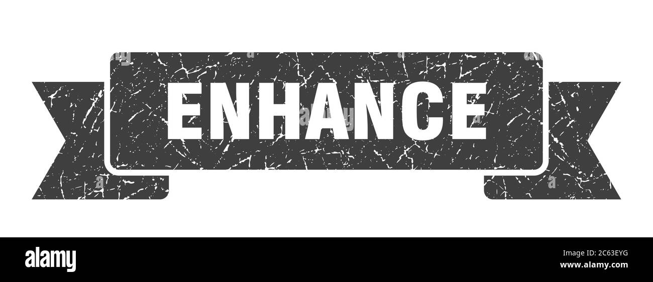 enhance ribbon. enhance grunge band sign. enhance banner Stock Vector ...