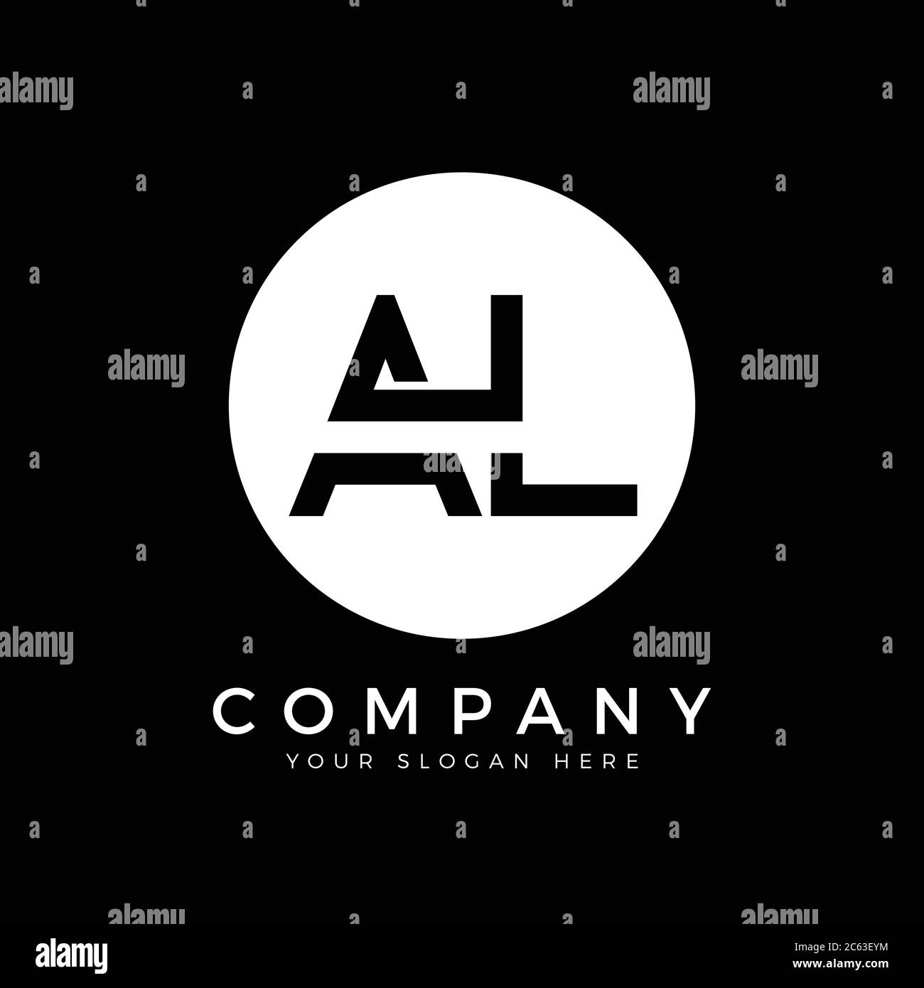 AL Logo Design Business Typography Vector Template. Creative Linked ...