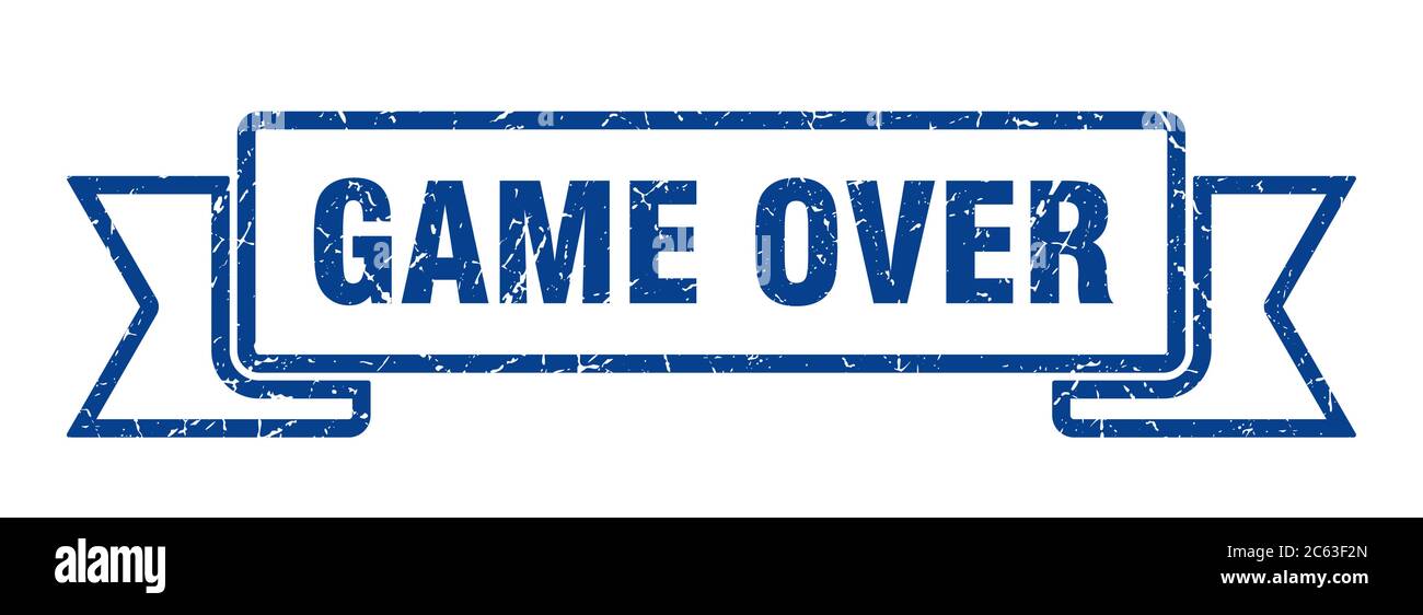 game over ribbon. game over grunge band sign. game over banner Stock ...