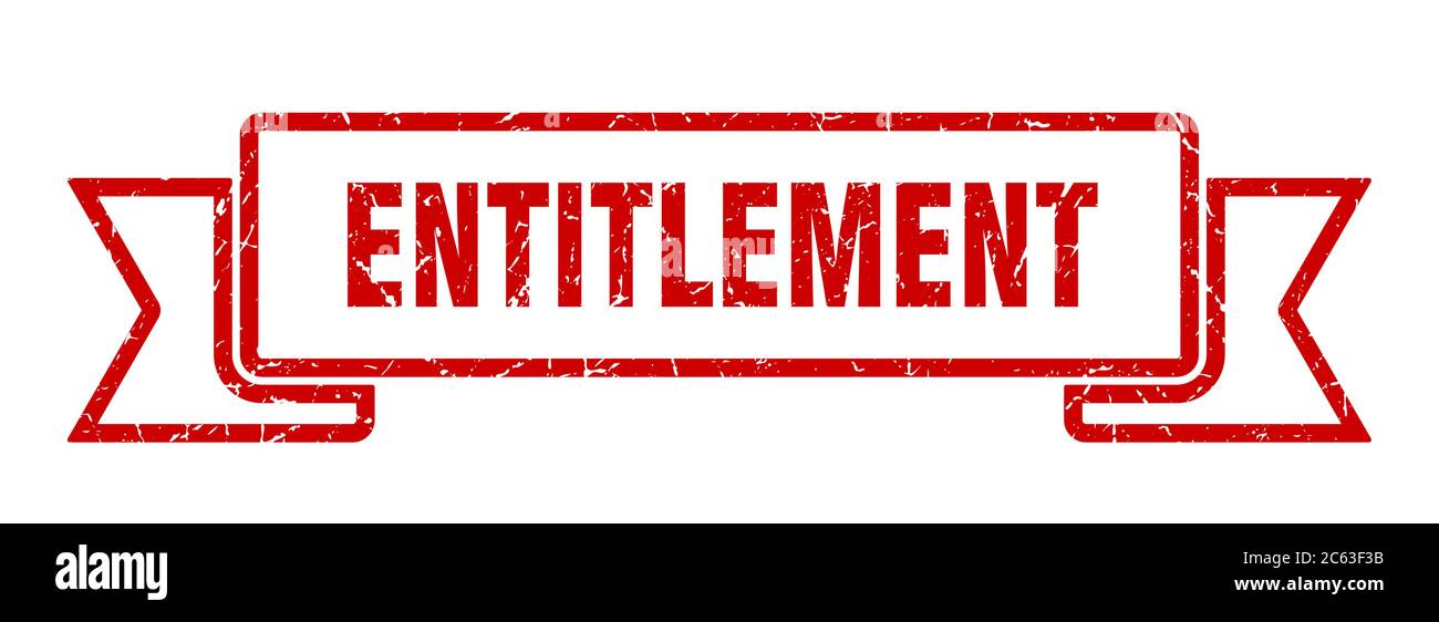 entitlement ribbon. entitlement grunge band sign. entitlement banner ...
