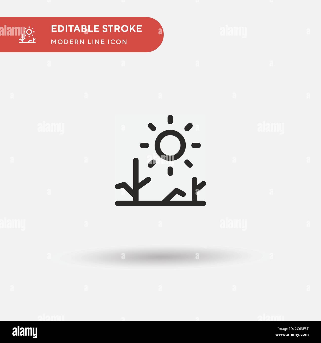 Drought Simple vector icon. Illustration symbol design template for web ...