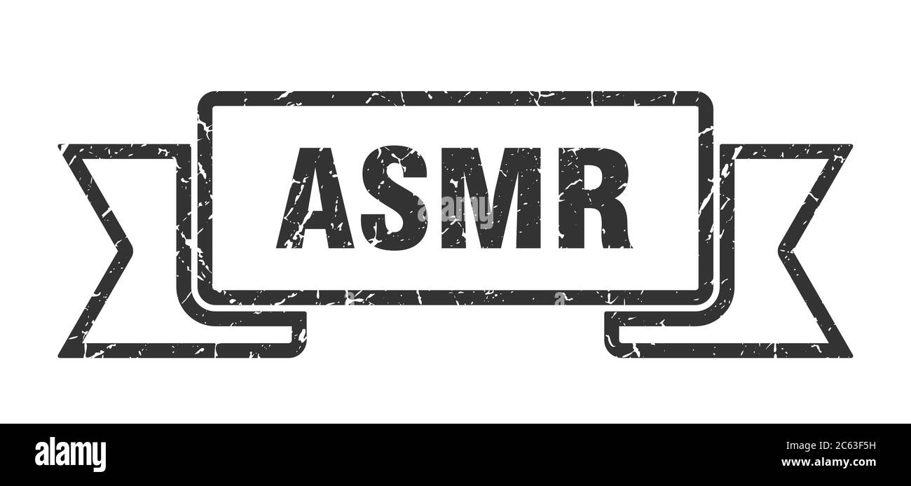 asmr ribbon. asmr grunge band sign. asmr banner Stock Vector Image ...
