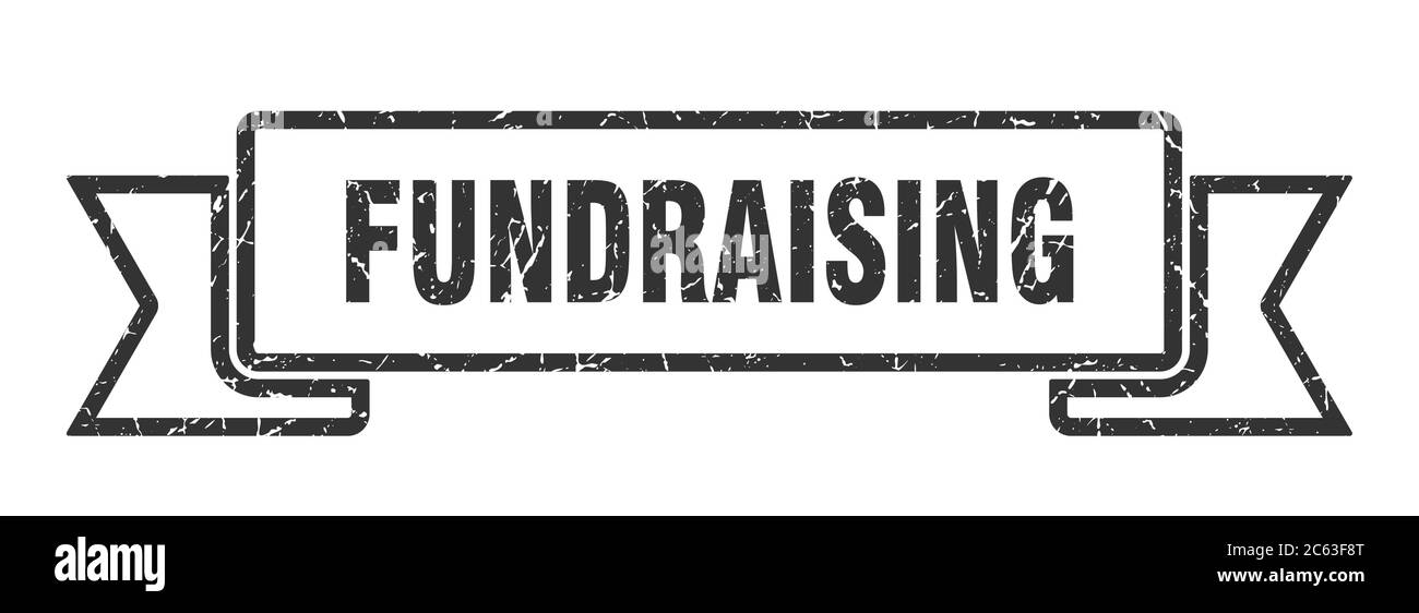 fundraising ribbon. fundraising grunge band sign. fundraising banner ...