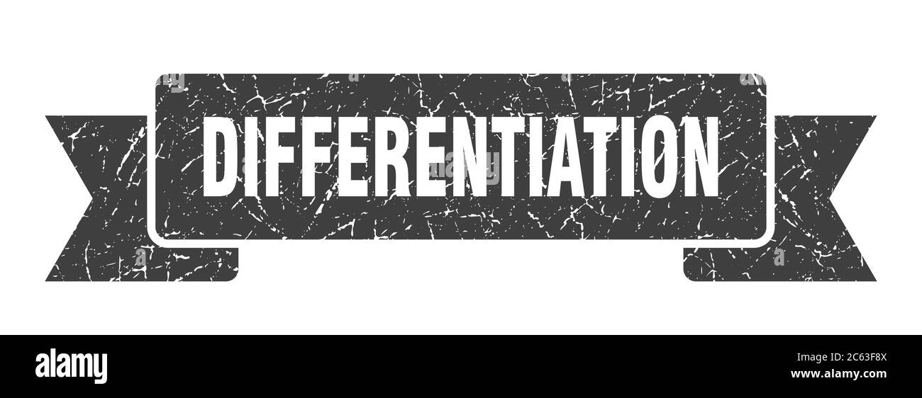 differentiation ribbon. differentiation grunge band sign ...