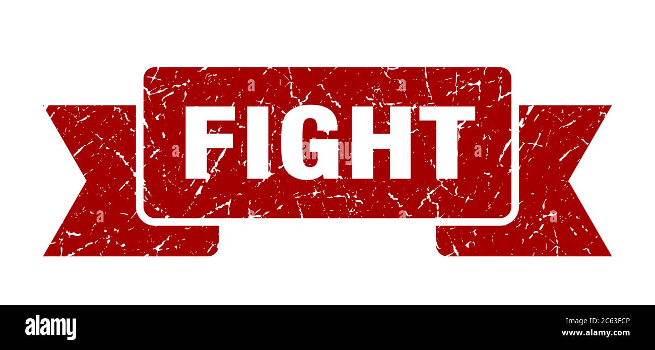 fight ribbon. fight grunge band sign. fight banner Stock Vector Image ...