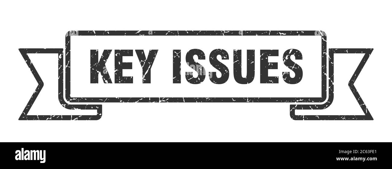key issues ribbon. key issues grunge band sign. key issues banner Stock ...