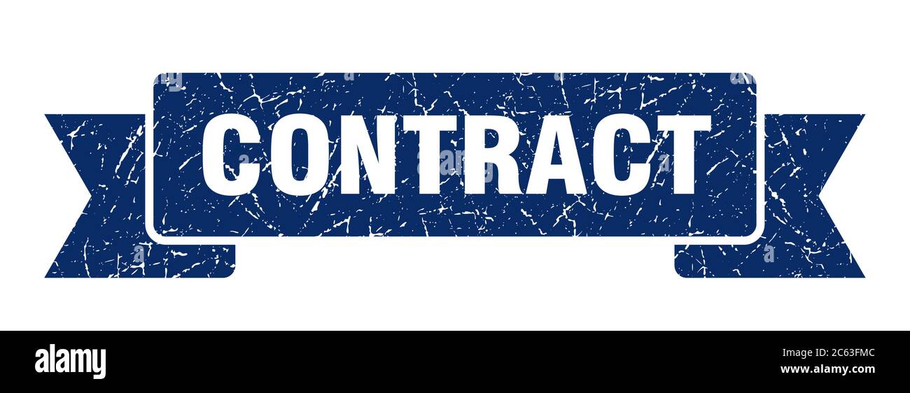 contract ribbon. contract grunge band sign. contract banner Stock ...