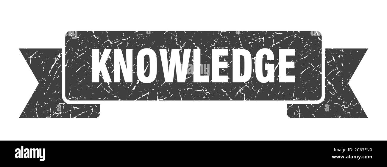 knowledge ribbon. knowledge grunge band sign. knowledge banner Stock ...
