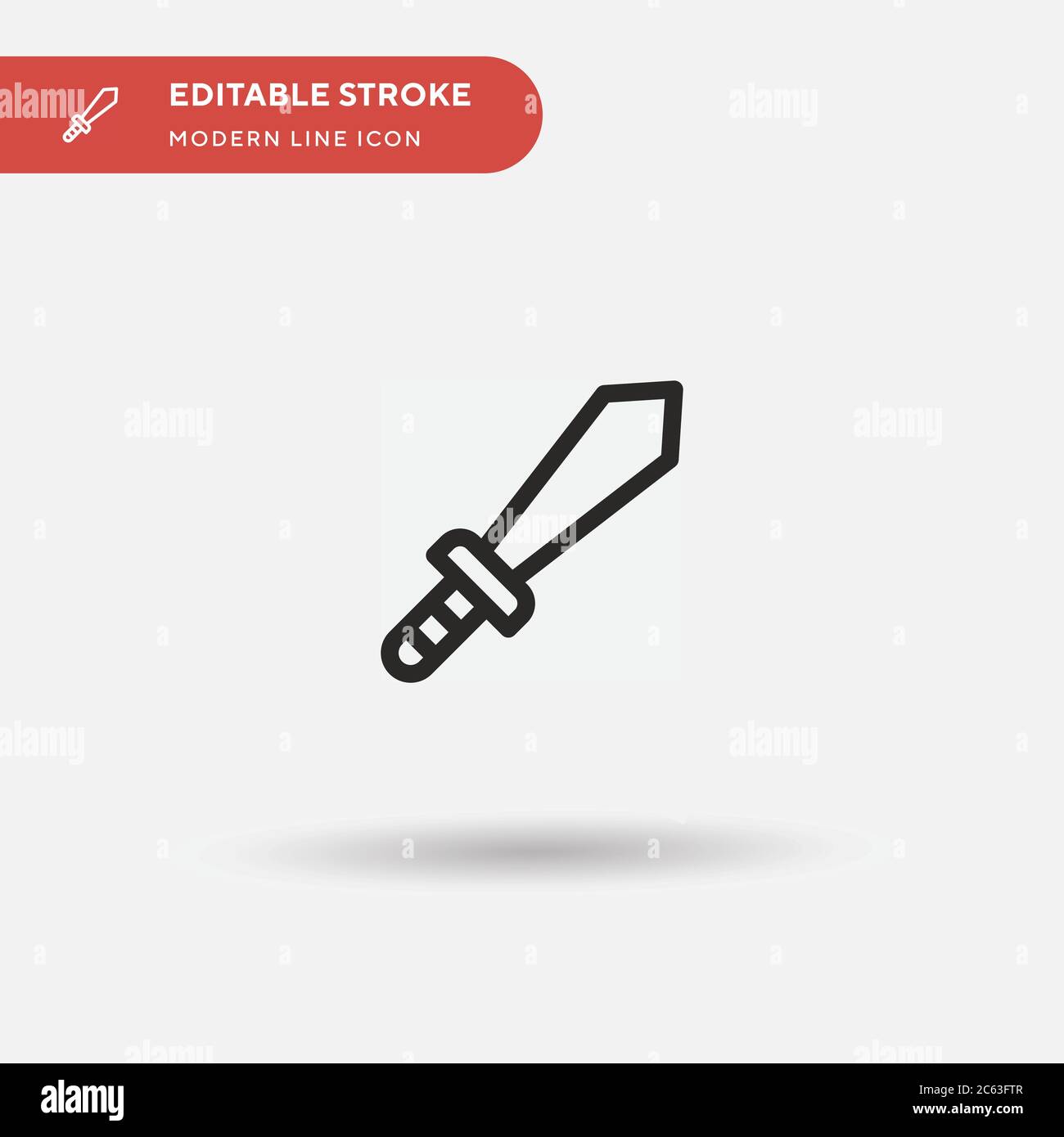 Sword Simple vector icon. Illustration symbol design template for web ...