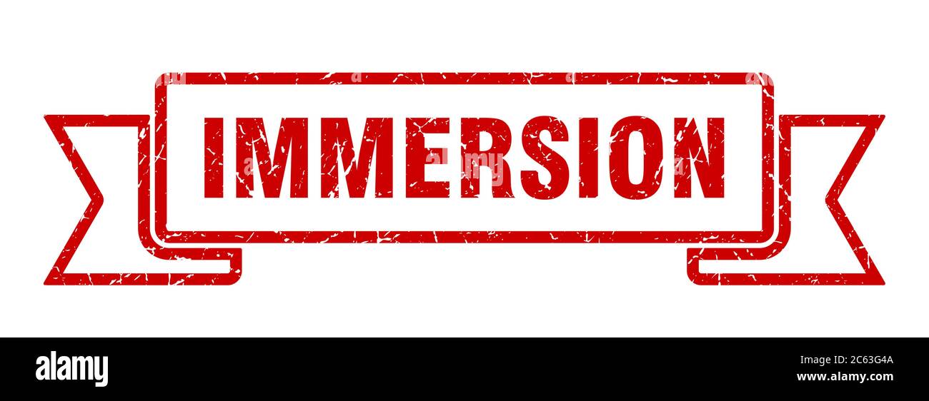 immersion ribbon. immersion grunge band sign. immersion banner Stock ...
