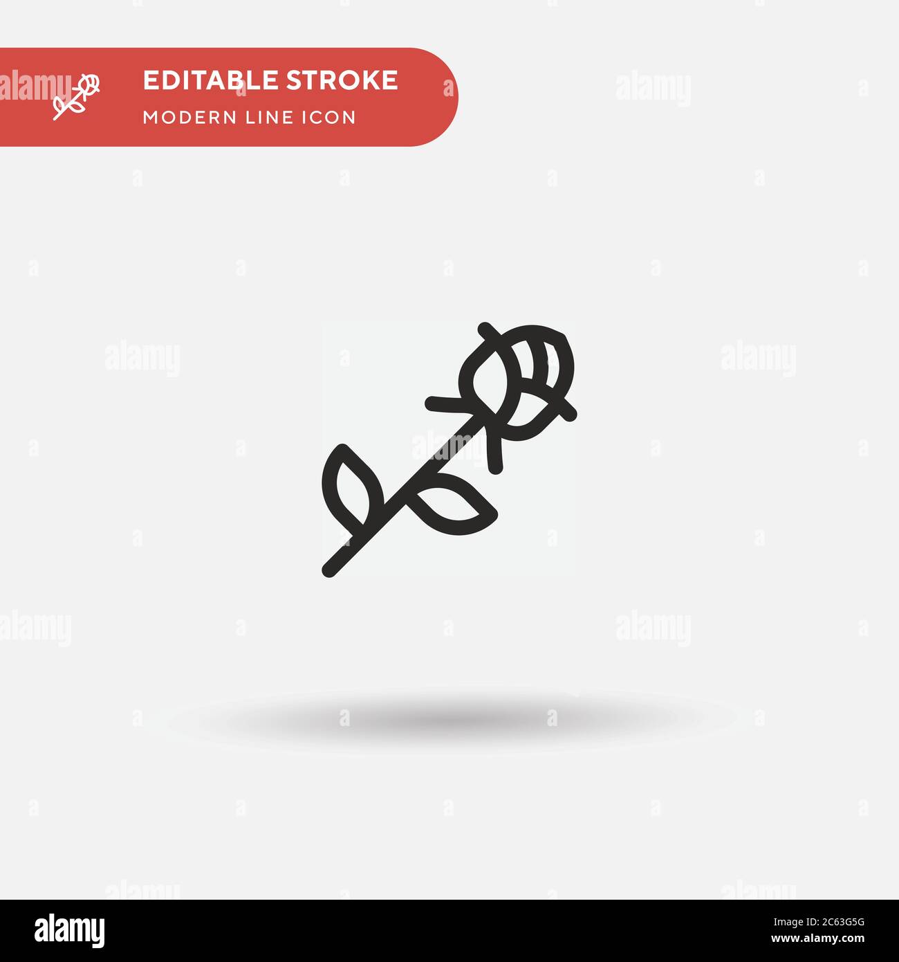 Rose Simple vector icon. Illustration symbol design template for web ...